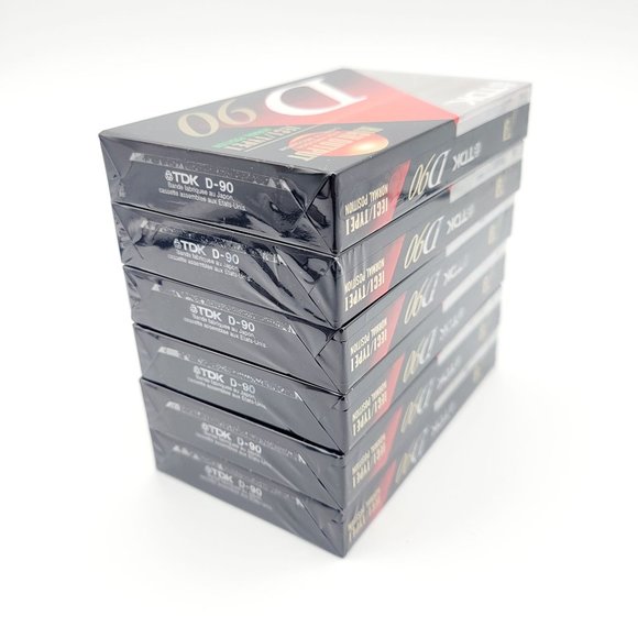 TDK | Media | New Sealed Tdk 6 Blank Dynamic Cassette Tapes Low Noise High Output Ieci D 9 ...